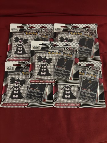 Lot of 5 Pokemon TCG White Flare 3Pk Blister Tech Sticker Collection | eBay