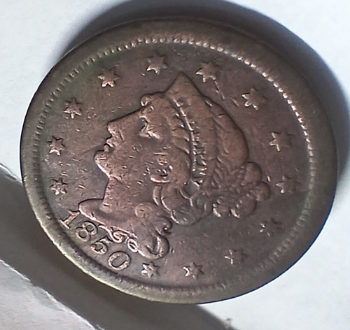 1850 Large Cent – Braided Hair – Normal Date – Original Surfaces | eBay