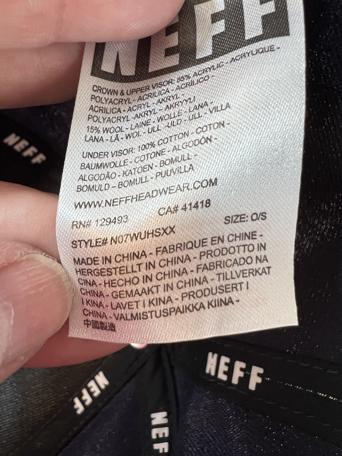 Neff Skate Company Navy Blue Mens Adjustable Snapback Hat | eBay