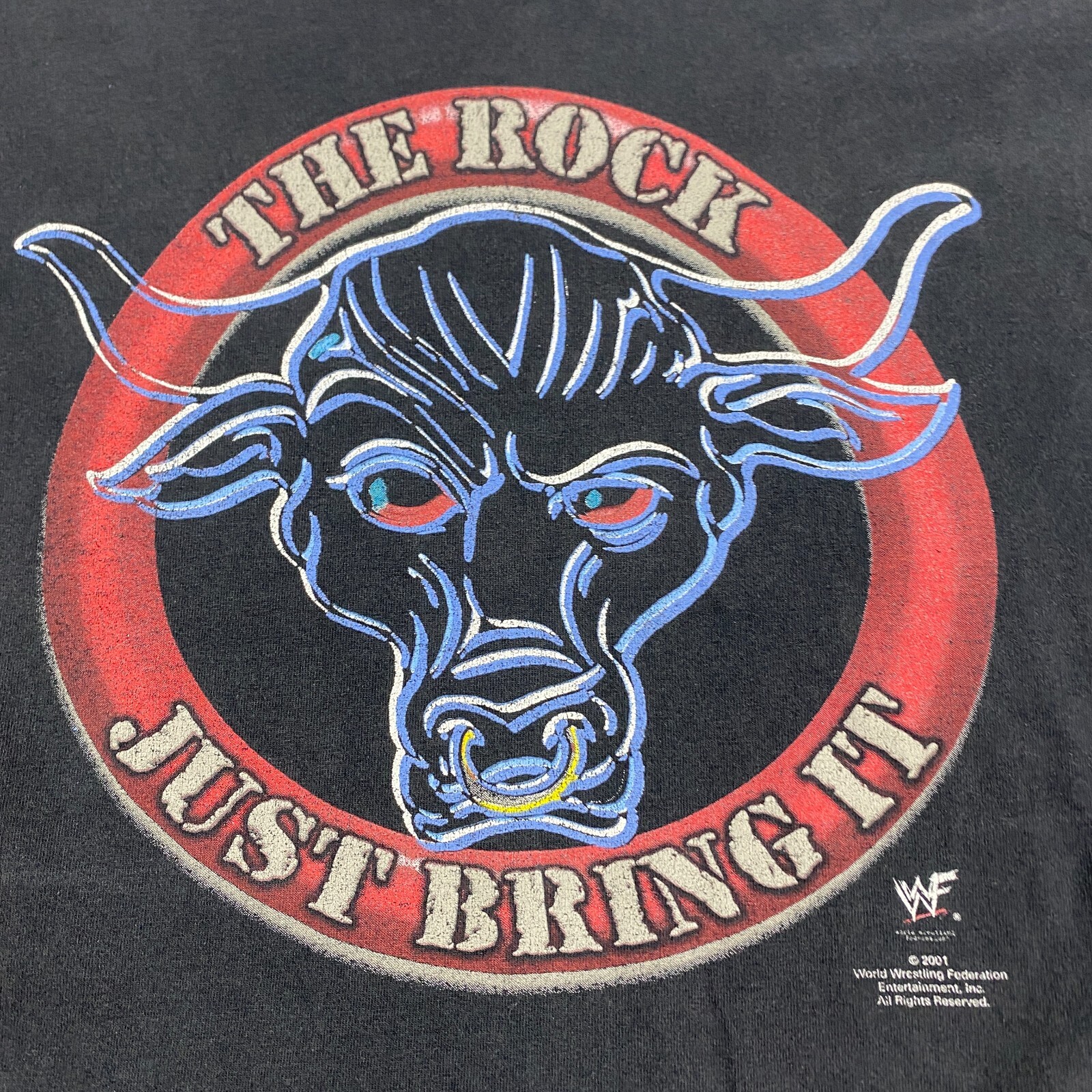 VINTAGE 2001 WWF The Rock Just Bring It Wrestling Bla… - Gem