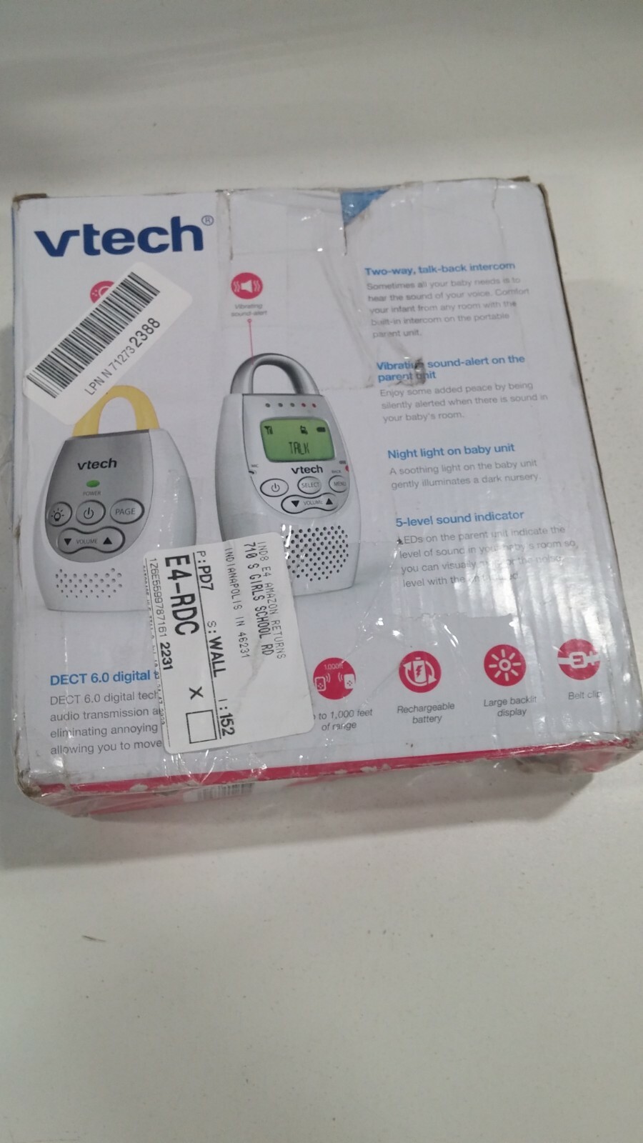 VTech DM221 Audio Baby Monitor *COMES WITH 2 MONITORS AND 2 PLUGS ...