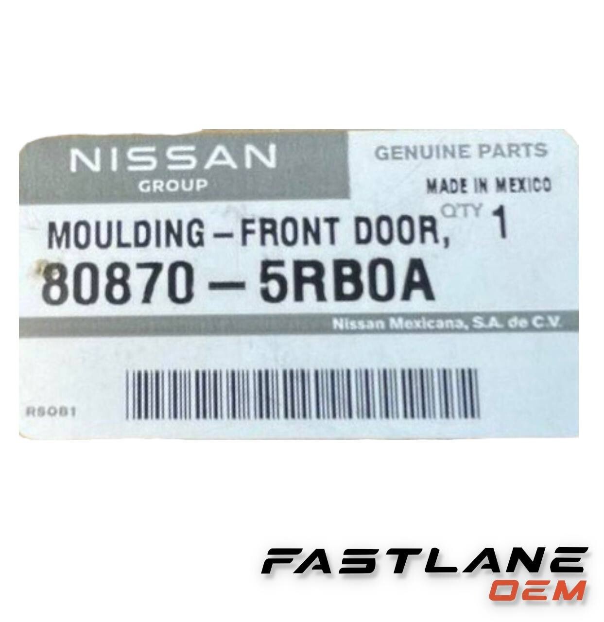 80870-5rb0a Nissan Moulding Front Door RH 808705RB0A Genuine OEM Part ...