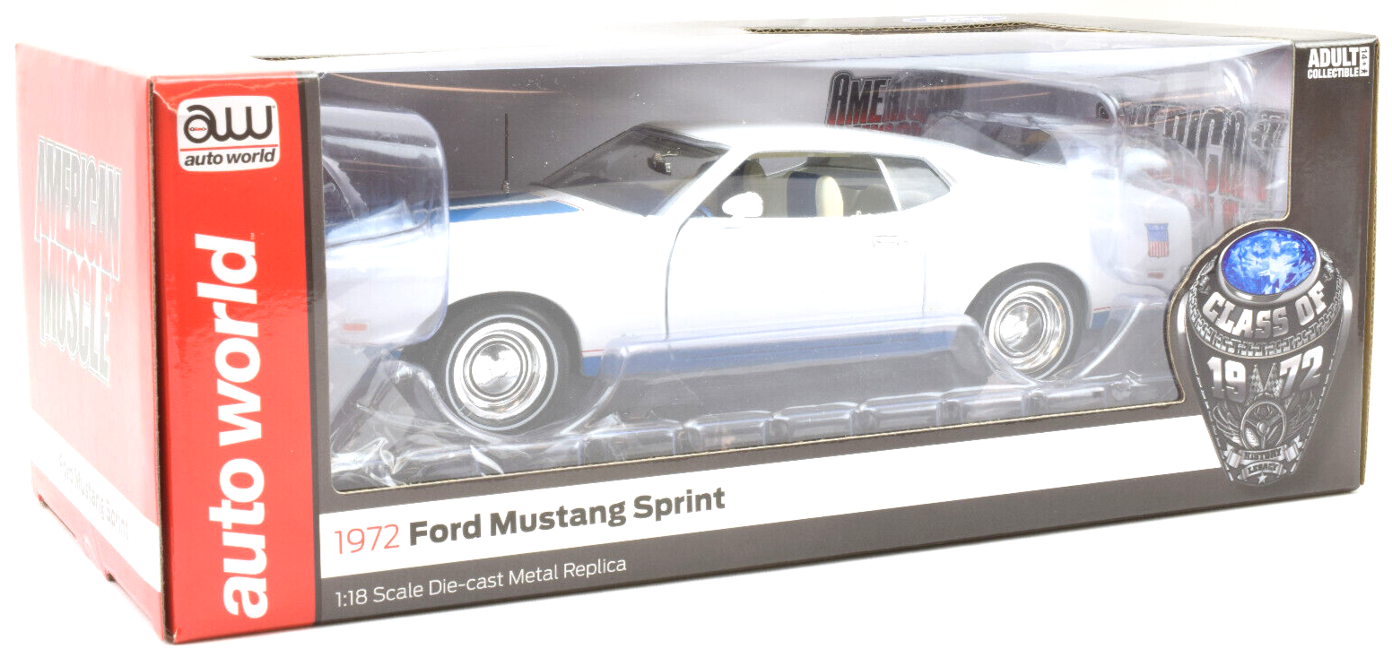 Auto World "Class of 1972" 1972 Ford Mustang Sprint 1:18 Scale Car ...