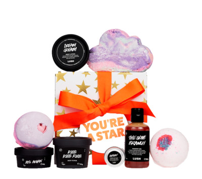 LUSH Cosmetics You're a Star Gift Set (Bath Bombs, Showergel, Body ...