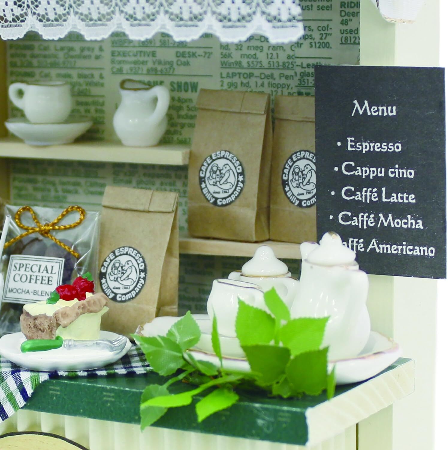 Billy Handmade Dollhouse Kit Mini Counter Kit Cafe 8492 | eBay