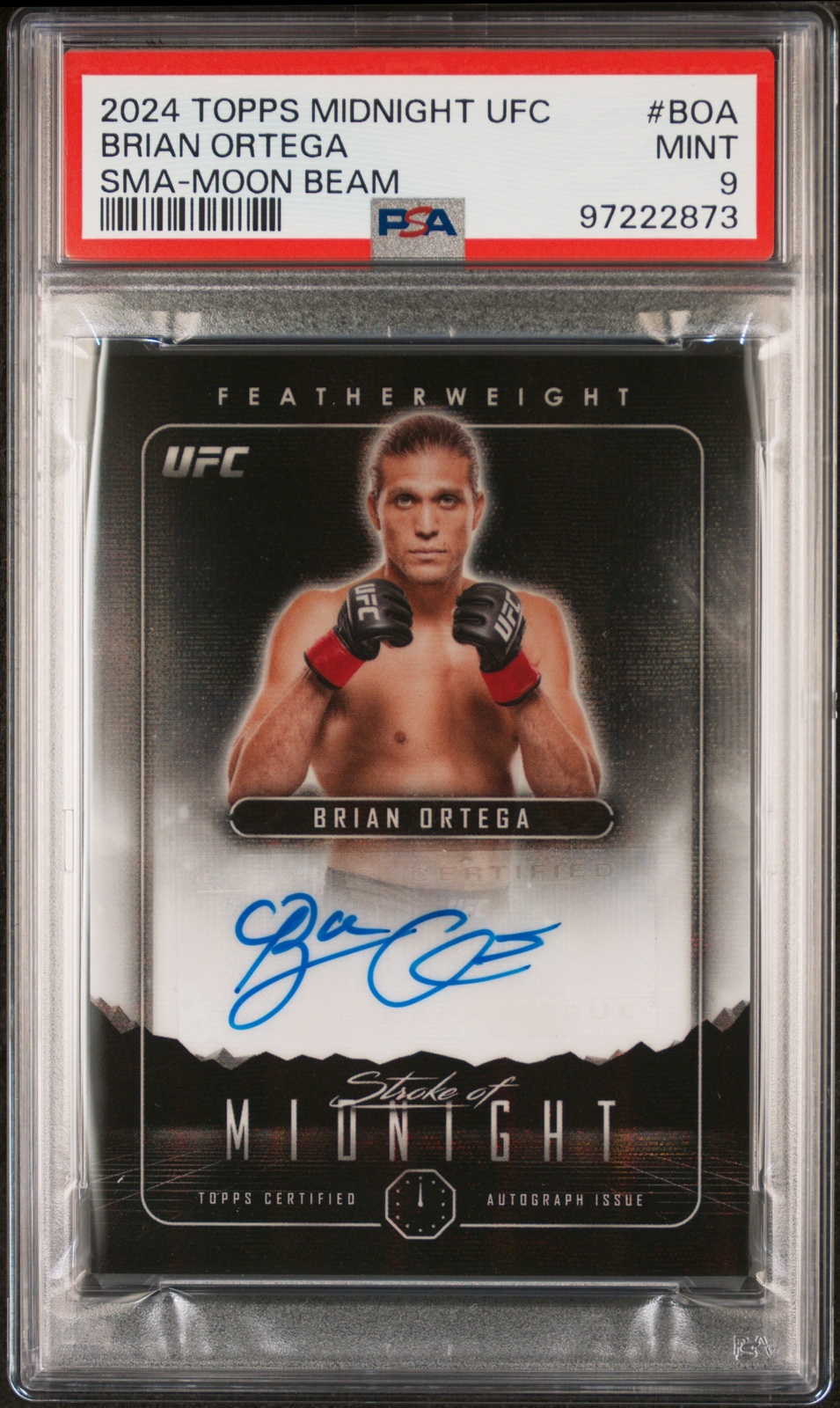 2024 TOPPS MIDNIGHT UFC STROKE OF MIDNIGHT MOON AIEMANN ZAHABI RC PSA 9 ...