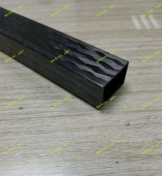 2Pcs 500mm Length Carbon Fiber Square Tube Double-sided Weave Pipe Tube ...