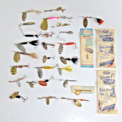 28 Vintage In-line Spinners Assorted Brands and Sizes Fishing Lures | eBay