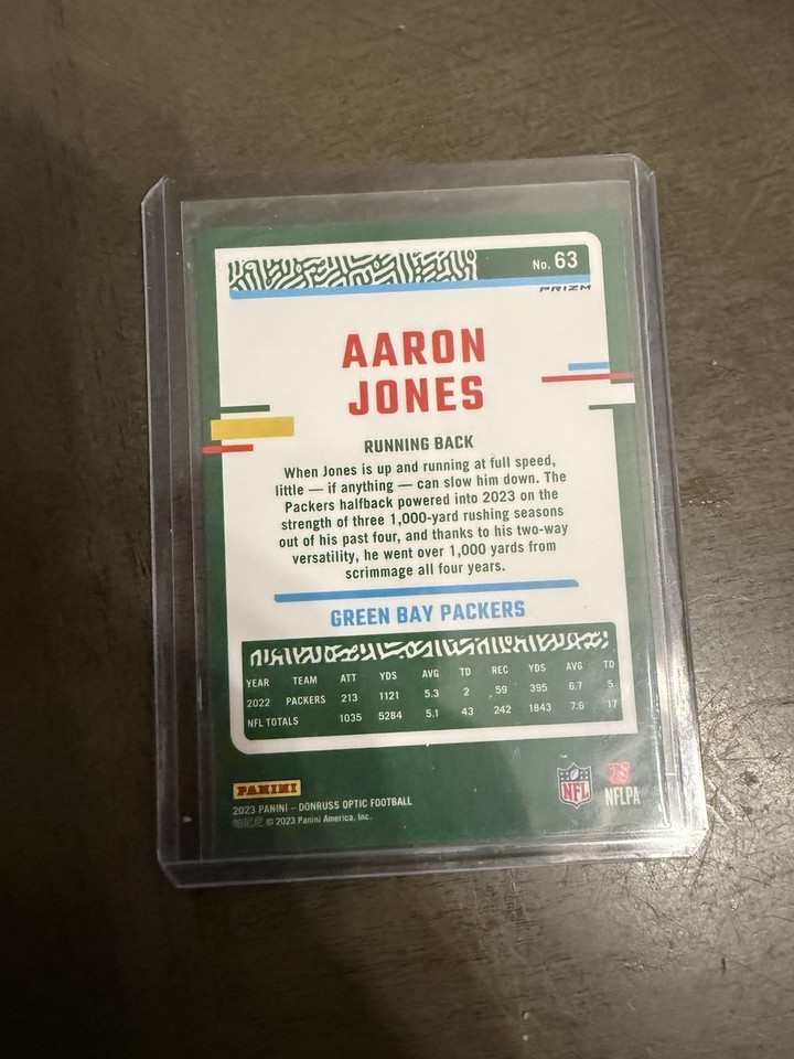 2024 Panini Donruss Optic NFL Aaron Jones ROCKET EMOJI HOLO SSP Packers ...