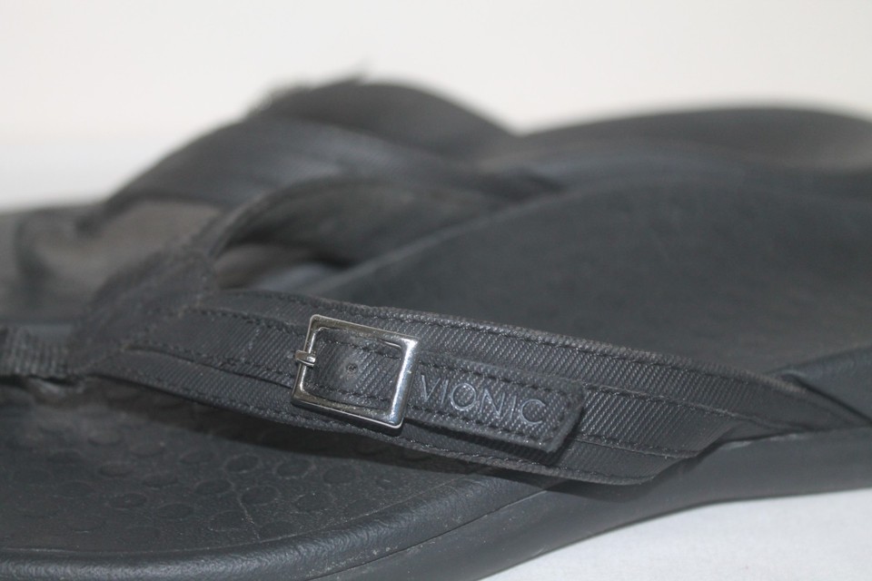 Vionic Tide Patty Size 9 Black Women's Flip Flops Sandals | eBay