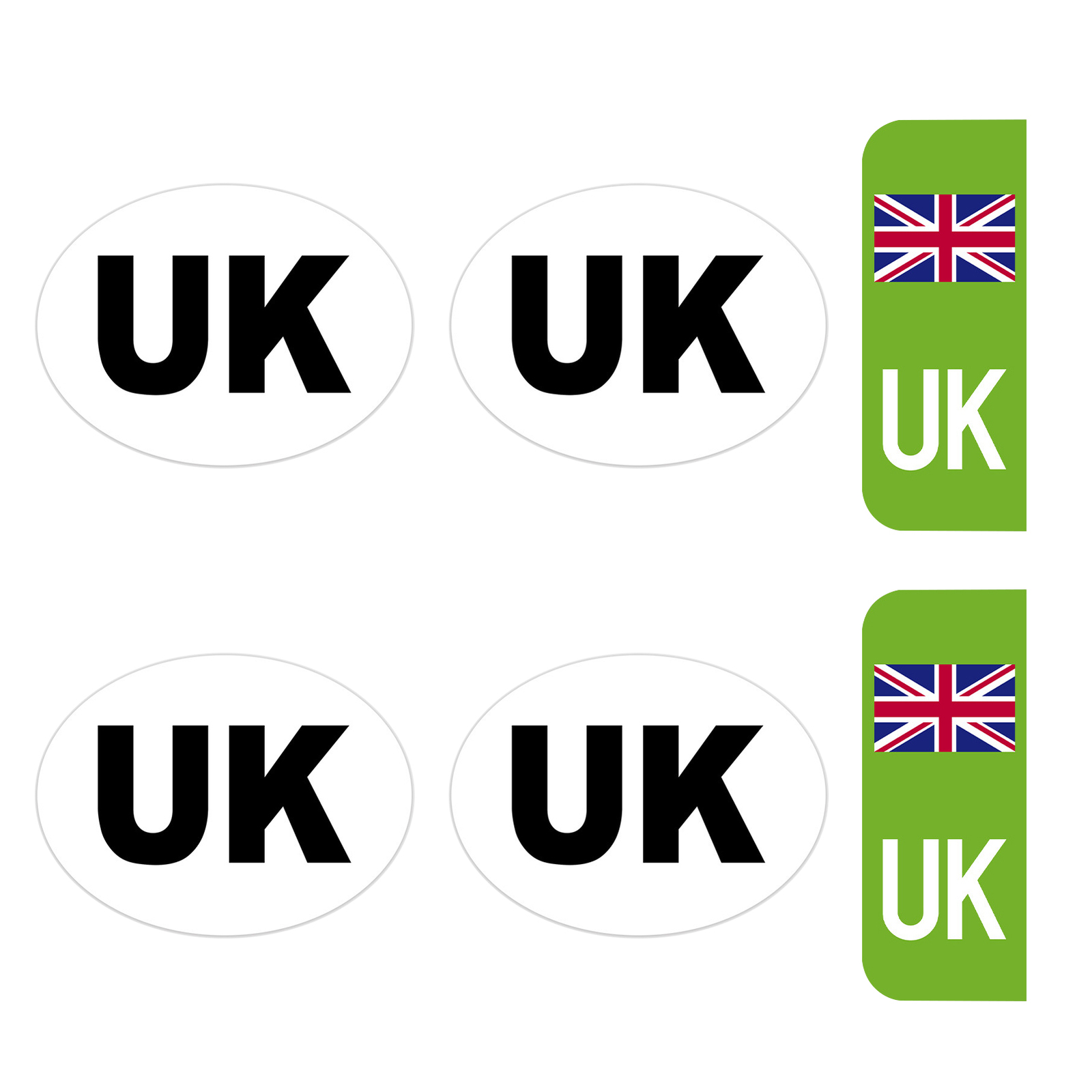 6pcs Anti Fade For Europe Front Rear UK Car Sticker Road Durable Self ...