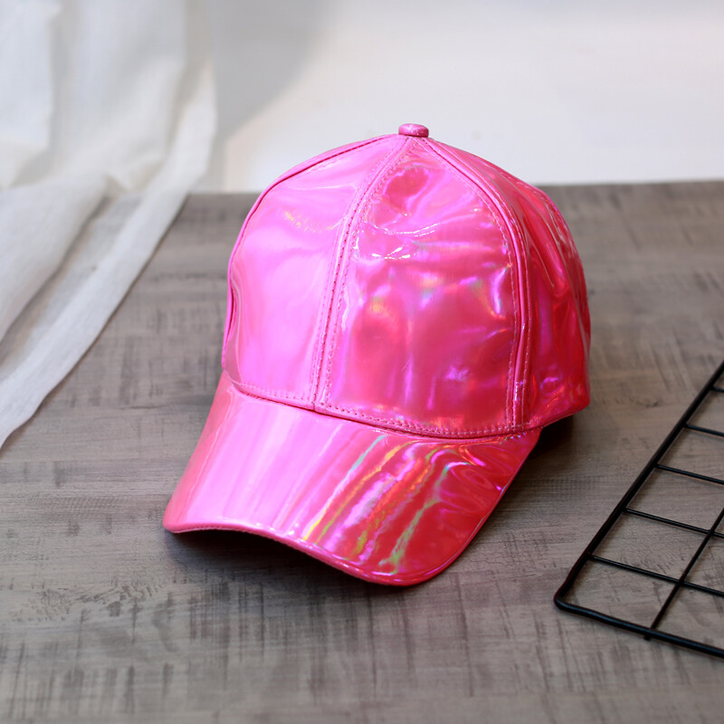 Men Women Unisex Cap Laser Metallic Baseball Hat Dance Party Hip Hop ...