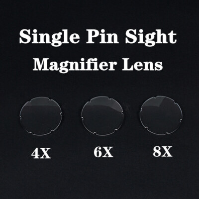 1PCS 4x 6x 8x Sight Magnifying Glass Lens Archery Compound Bow Outdoor ...