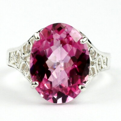 12 carat PURE PINK TOPAZ Sterling Silver Ring -Handmade • SR049 | eBay