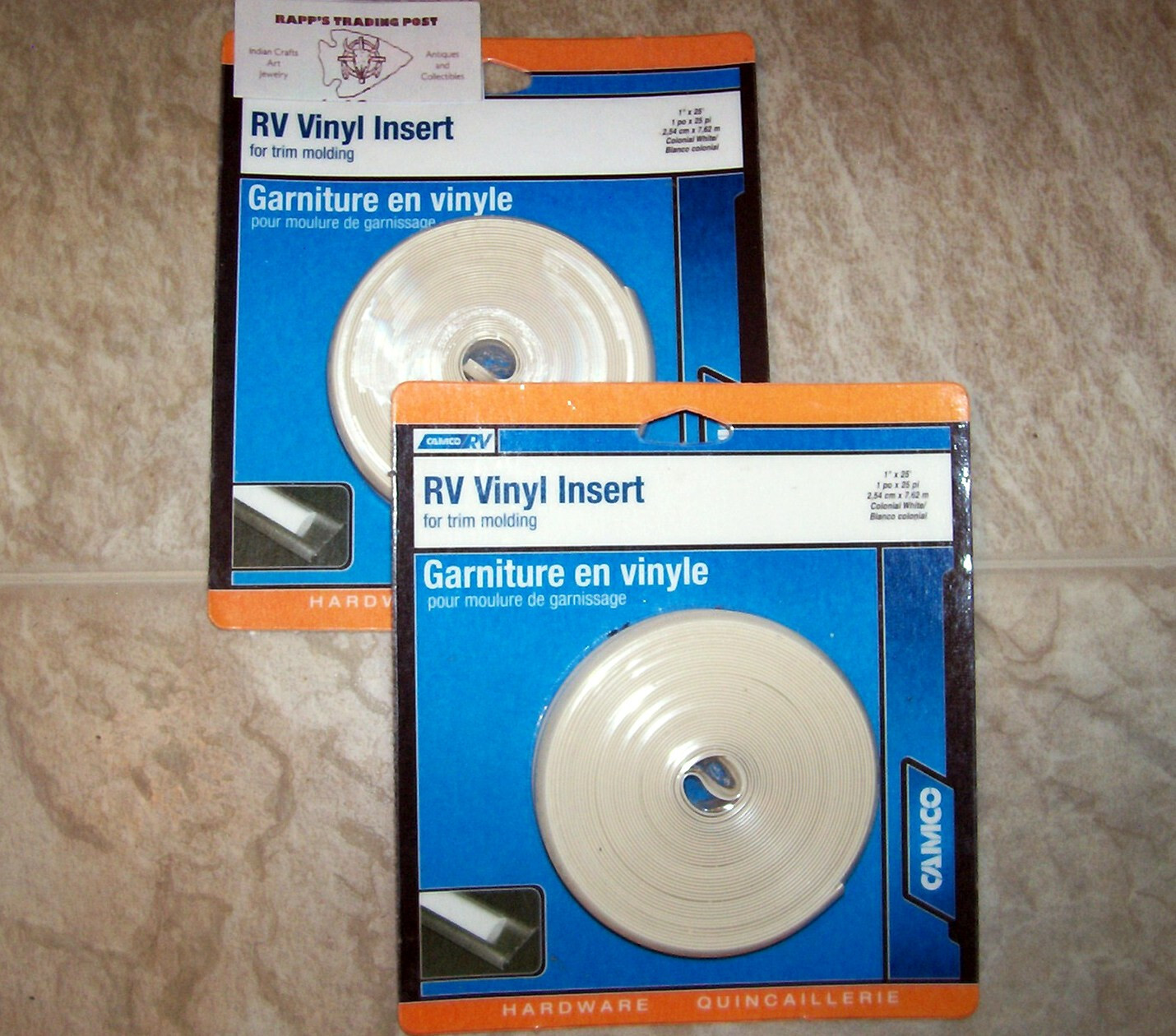 2 RV Camco Vinyl Inserts Trim Molding trailer camper motorhome White | eBay