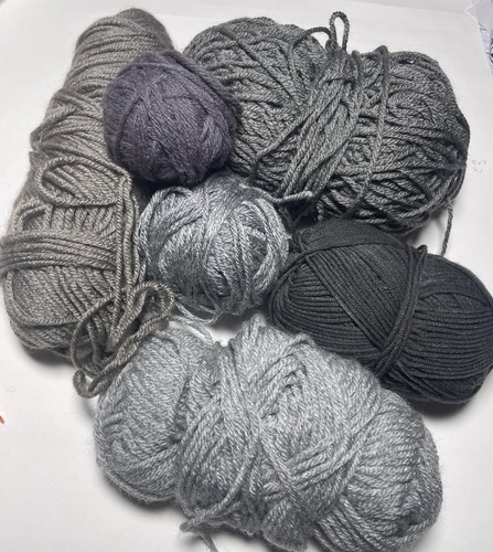 UNBRANDED ACRYLIC YARN. Lot Of 6. GRAY . I Combine Shipping,Read Detail ...