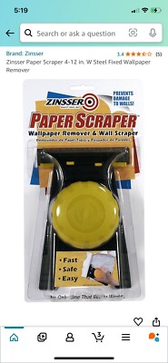 DIF Paper Scraper Zinsser Wallpaper Remover & Scraper No. 2986 | eBay