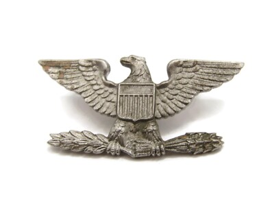 USA US Military Eagle Pin Shield Center Vintage Silver Filled | eBay