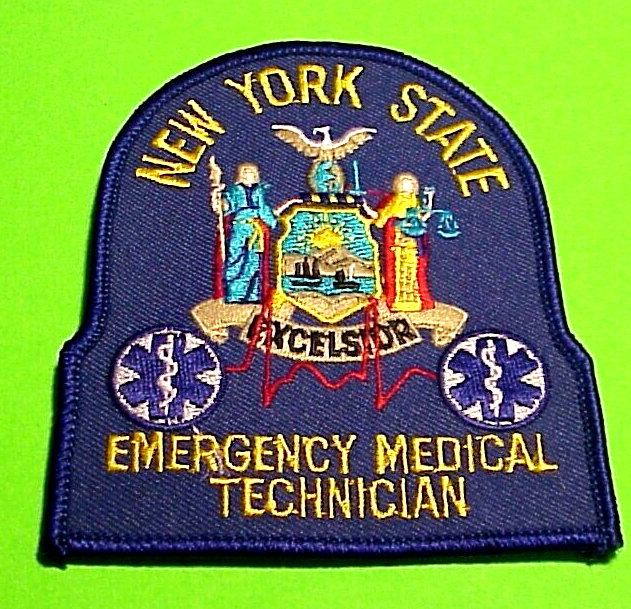 NEW YORK STATE EMERGENCY MEDICAL TECHNICIAN EMT / EMS 3 3/4" SIZE VAR ...