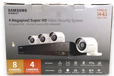 Samsung Wisenet SNK-B73040BW 8 Channel 1080p Full HD NVR Video Security ...