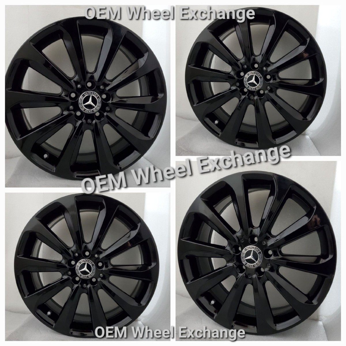 C300 Black Wheels 18'' Wheels For Mercedes C300 4MATIC SPORT 2015 & UP