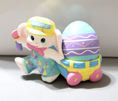 Resin Bunny Rabbit Pulling a Wagon with an Easter Egg | eBay