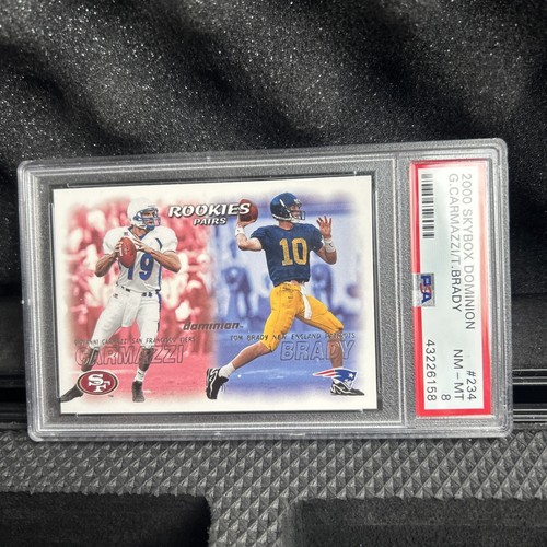 2000 Skybox Dominion Carmazzi Tom Brady Rookie Pairs #234 PSA 8 NM-MINT ...