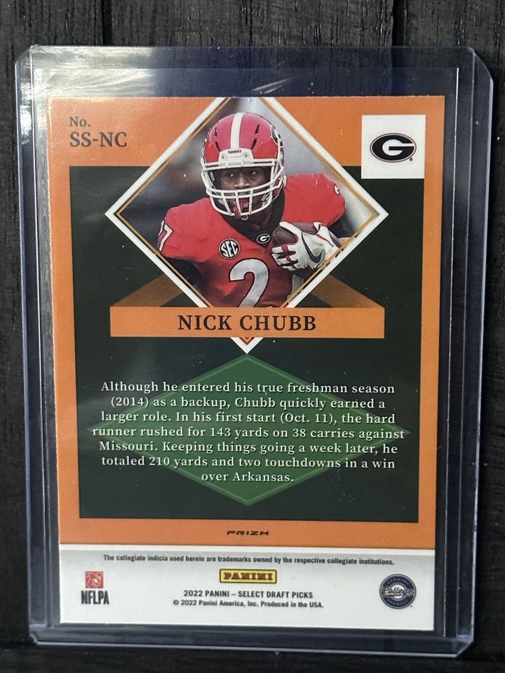 Nick Chubb 2022 NFL Select Draft Picks Select Stars Cleveland Browns ...