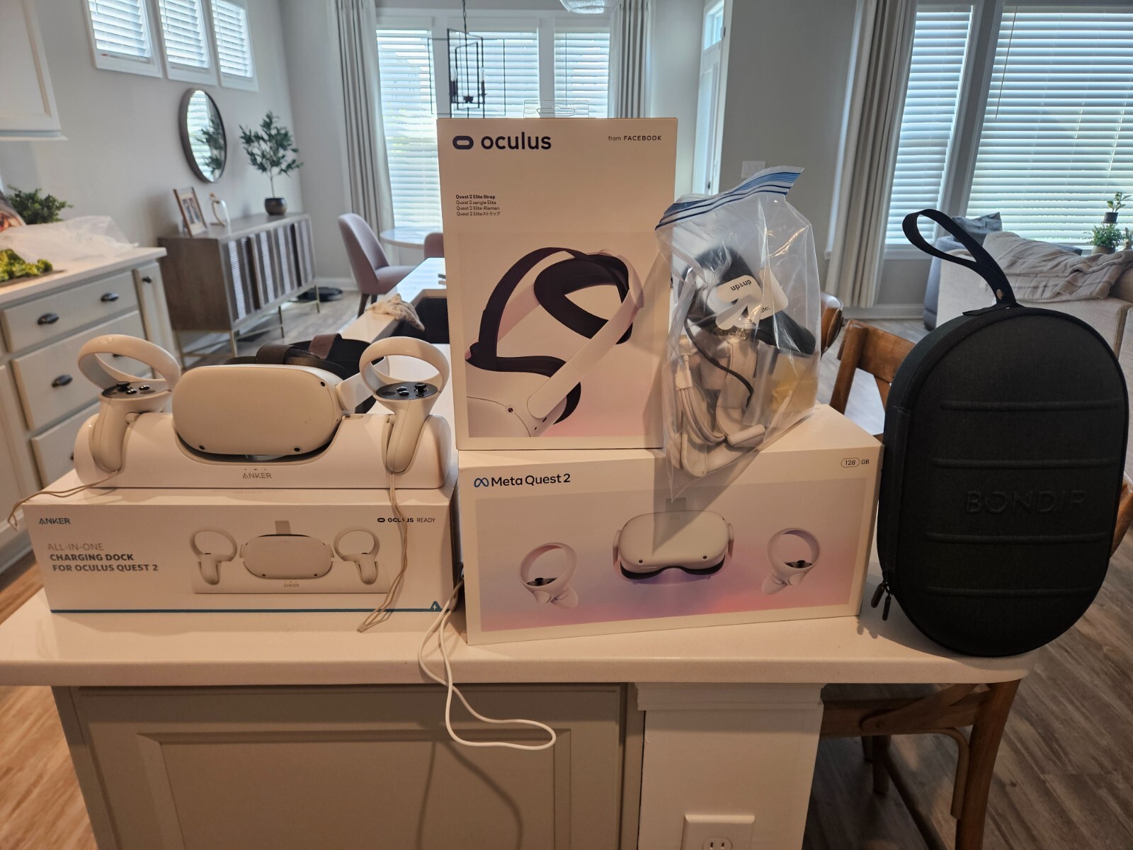 Meta Oculus Quest 2 128GB VR Headset Anker Docking Station plus TONS OF ...