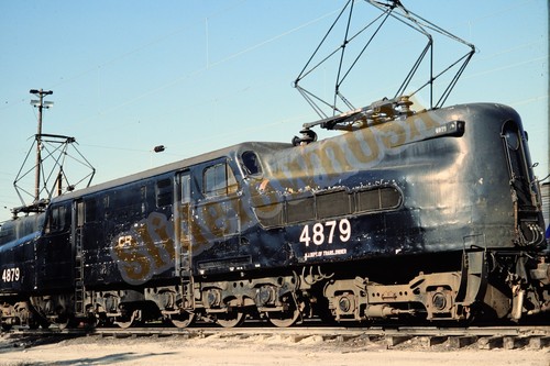 Vtg 1982 Train Slide 4879 CR Conrail Engine Harrison NJ X6O003 | eBay
