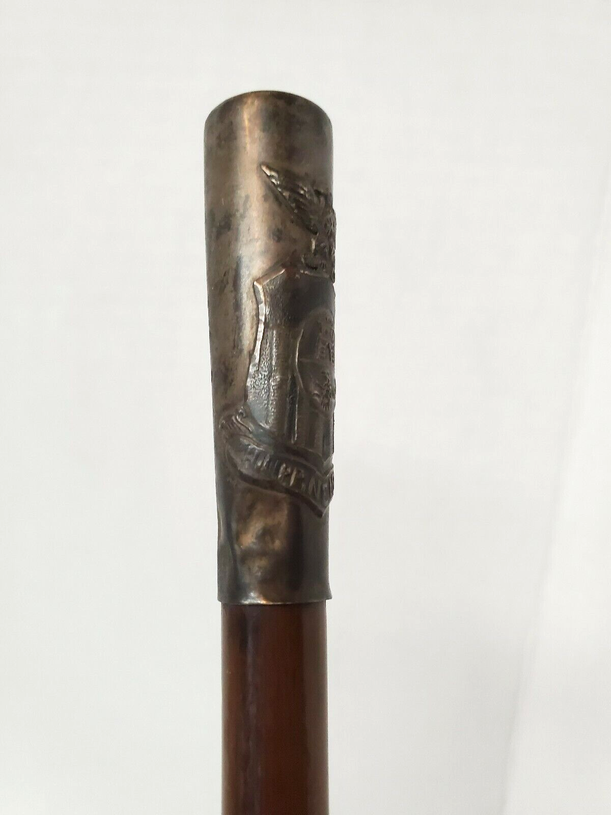 RARE COMMANDER BATON SWAGGER STICK STERLING TIP PHILIPPINES COLLECTIBLE ...