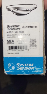 System Sensor 5603 135°F Fixed Temp, Single-Circuit Heat Detector NEW ...