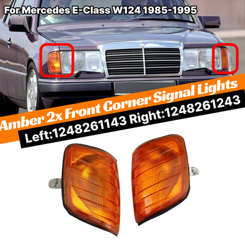 Amber Front Corner Signal Lights Indicator For Mercedes E-Class W124 ...