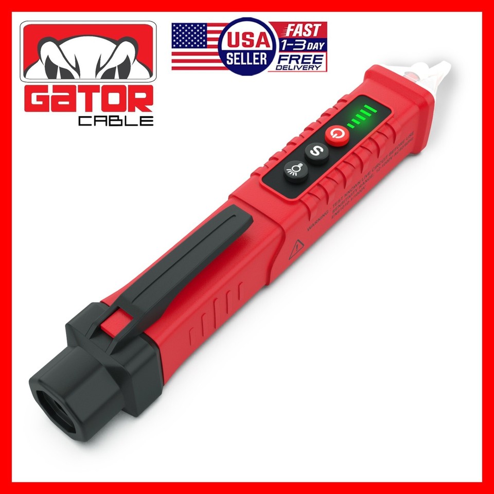 Voltage Electric Tester Volt Detector Test Pen Non-Contact Sensor AC DC ...