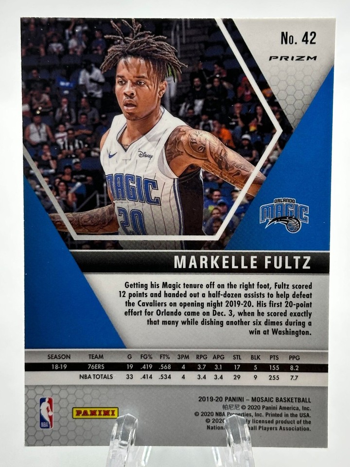 2019-20 Panini Mosaic Green Markelle Fultz #42 Orlando Magic | eBay