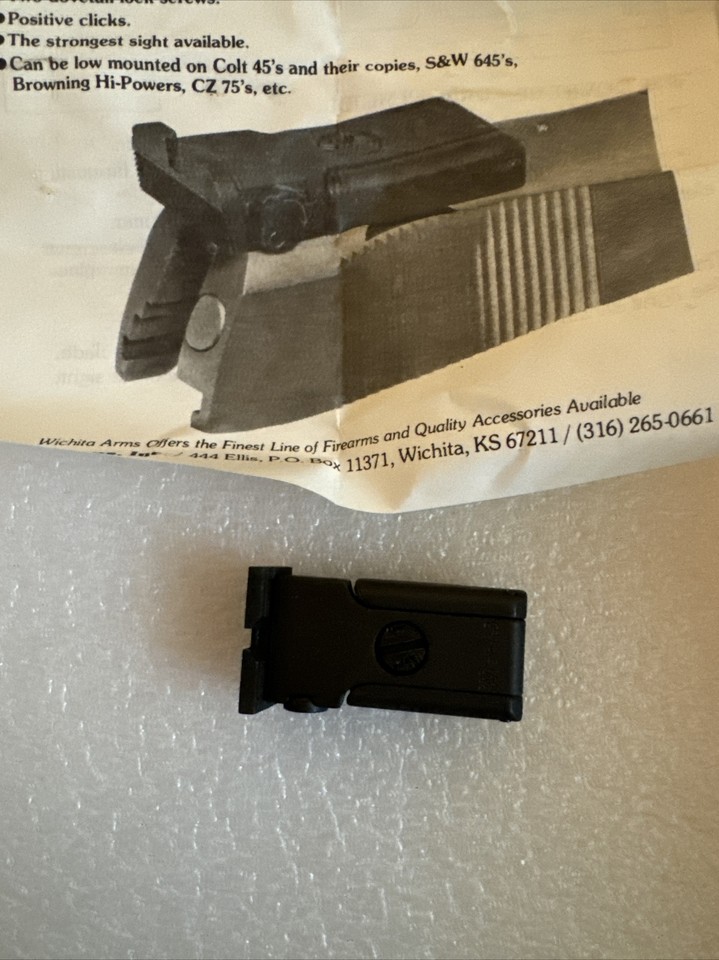 Wichita Adjustable Rear Sight Low Mount 1911 | eBay