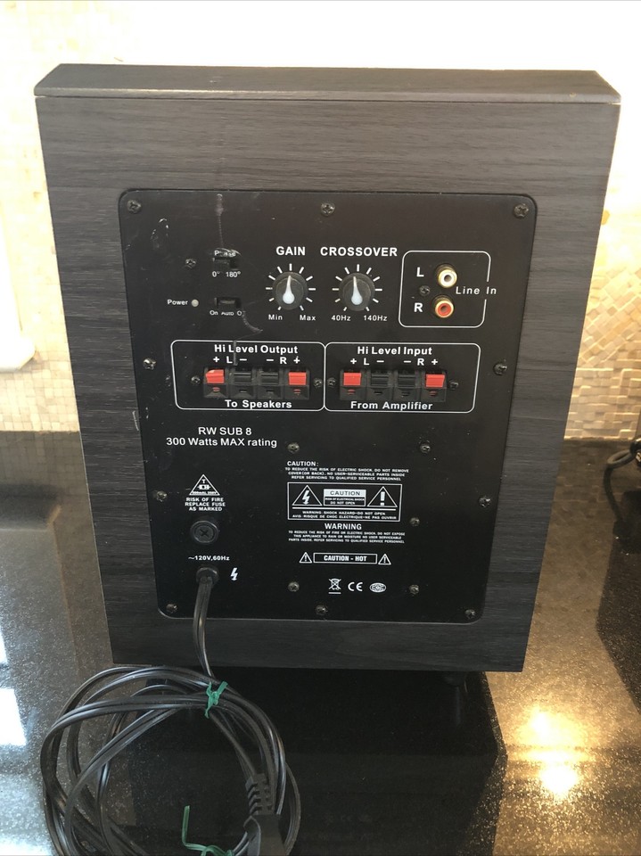 Acoustic Audio PSW-8 Powered Subwoofer 300 watts Perfect Working ...