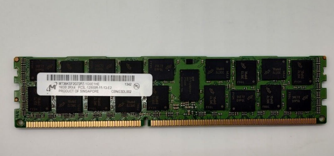Micron 16GB 2RX4 PC3L-12800R-11-13-E2 - Server RAM | eBay