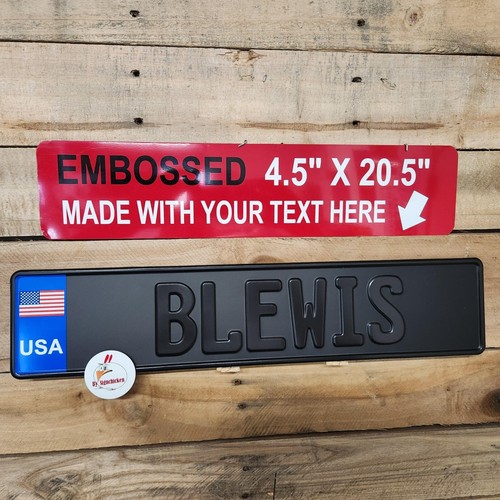 EMBOSSED USA BLACK MATTE, EURO TAG, European style License Plate ...