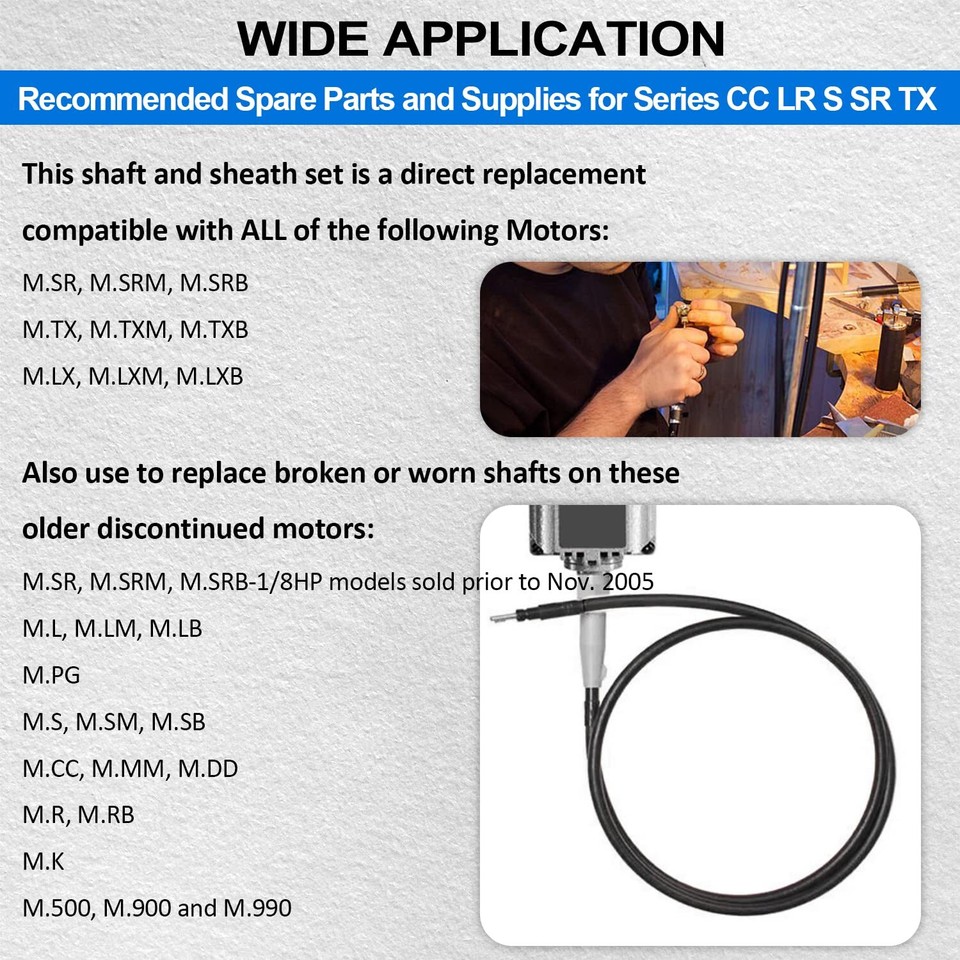 For Foredom Flexshaft Inner Shaft & Outer Sheath Set for CC LR S SR TX ...