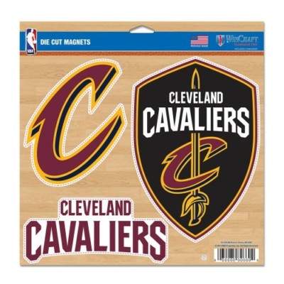 CLEVELAND CAVALIERS 3 PACK OF DIE-CUT VINYL MAGNETS 11"X11" SHEET NBA ...