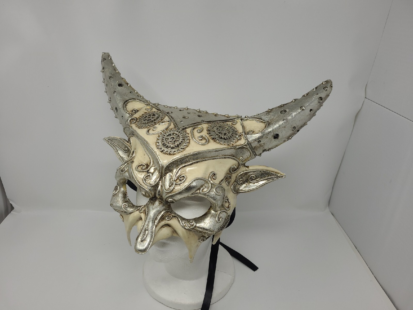 MASQUERADE DEVIL DEMON GARGOYLE COSTUME MASK HORNS EV… - Gem