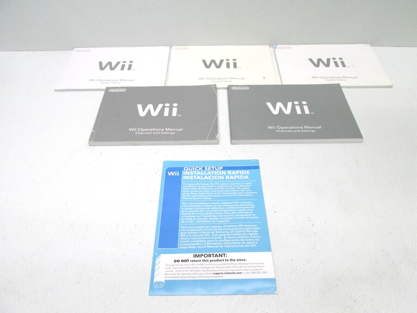 LOT OF 5 Nintendo Wii MANUALS Video Games | eBay