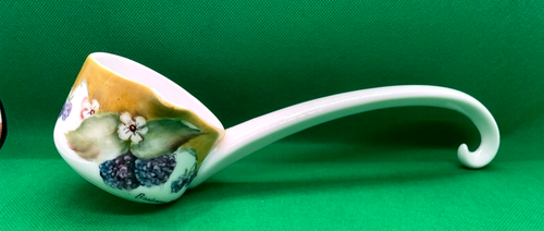 Vintage Signed Barbara Rausch Porcelain Ladle, Berries/Flowers, VGC ...