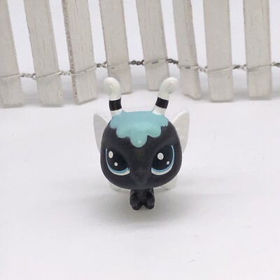 LPS Littlest Pet Shop Mini #1-21 Flit Butterwings Butterfly Black Teal ...