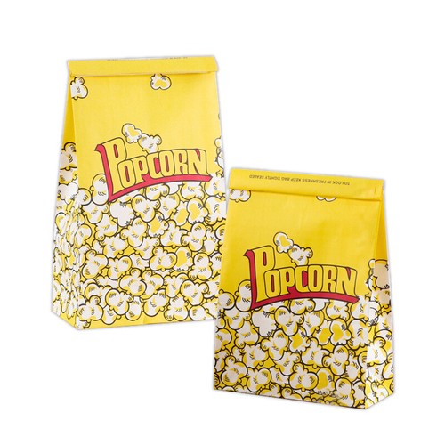 10xWire-Sealed Popcorn Paper Bags with a laminated coating and Iron ...