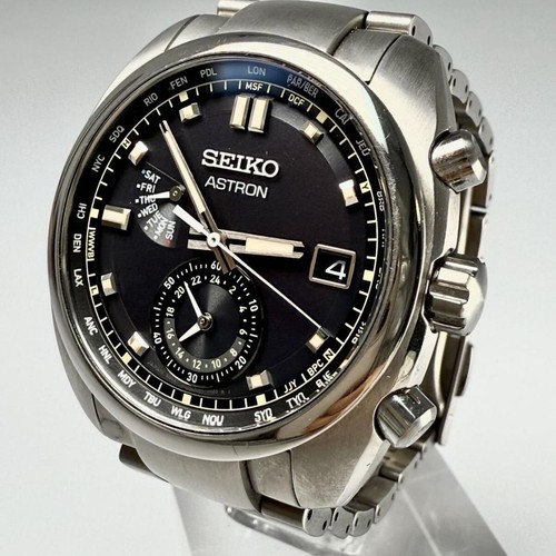 Working Seiko Astron Titanium Wristwatch with Radio-Controlled Solar ...