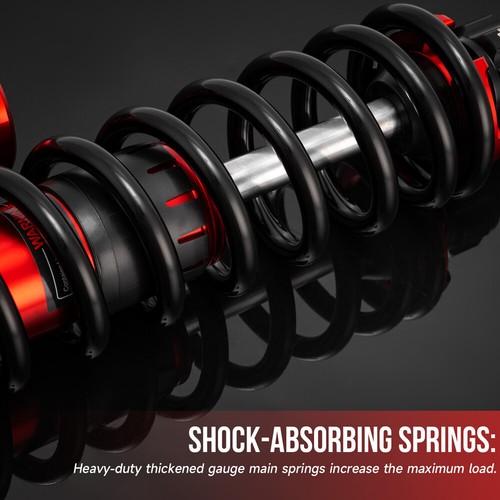 2X STAGE 3 ADJUSTABLE FRONT AIR SHOCKS ABSORBERS FOR POLARIS RANGER RZR ...