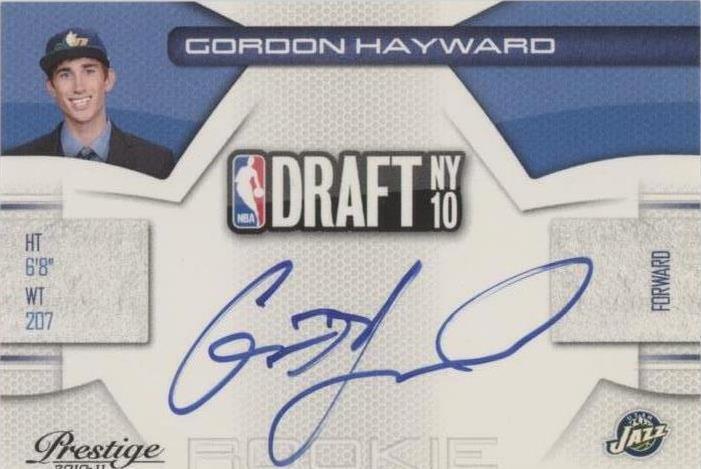 2010-11 Prestige - Nba Draft Class Gordon Hayward #9 Signatures /299 ...
