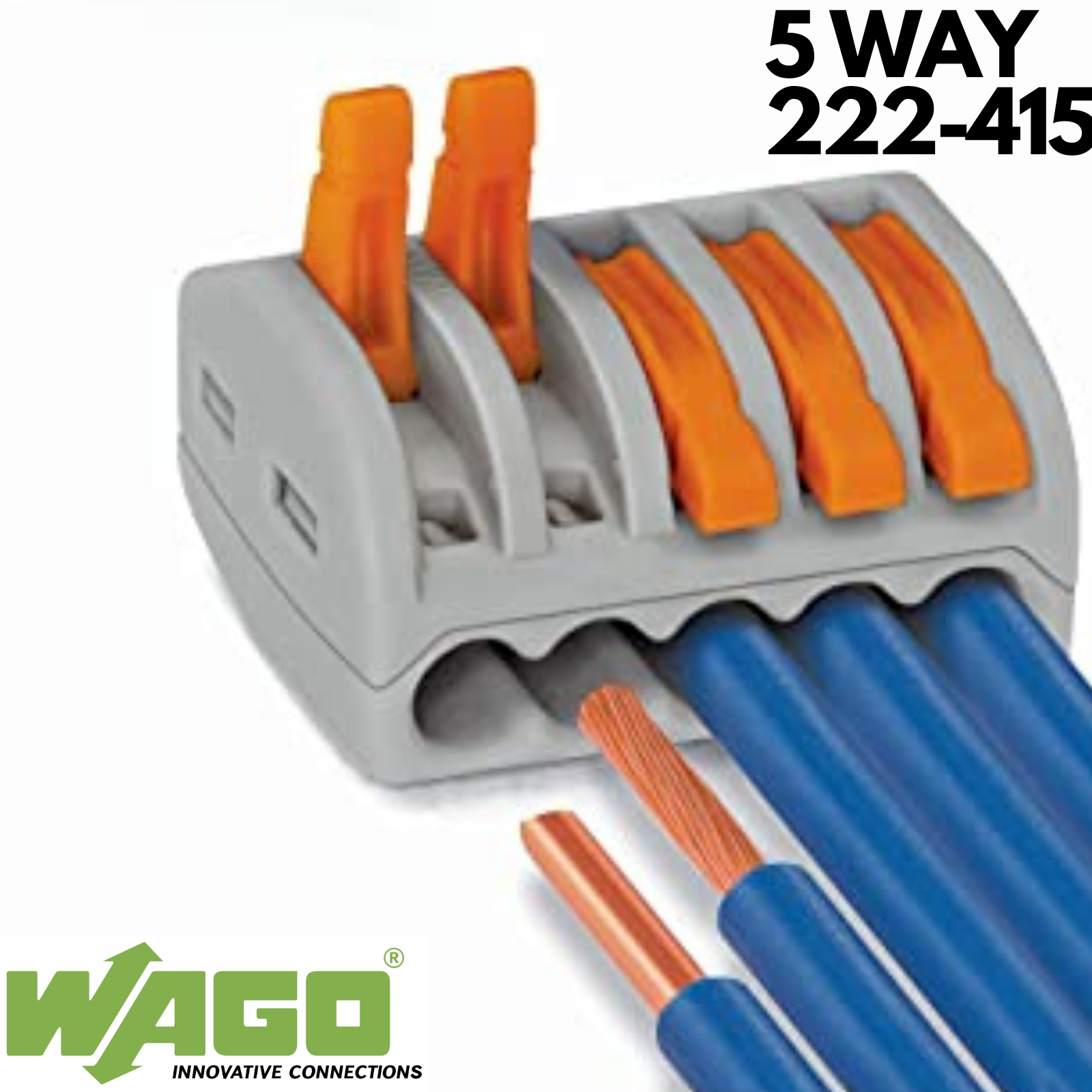 Wago 222 Electrical Connectors Wire Block Clamp Clips (2 pieces) | eBay UK